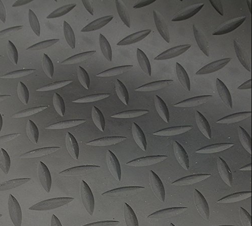 Black Diamond Checker Plate Rubber Mat Flooring - Delta Rubber Imports